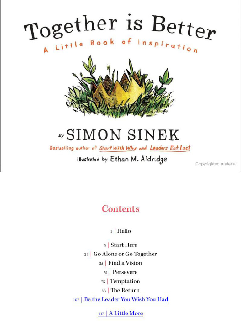 Together is Better a Little Book of Inspiration Sample Pages | PDF