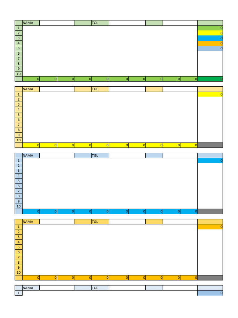 Tabel Hitung Angka 1 | PDF
