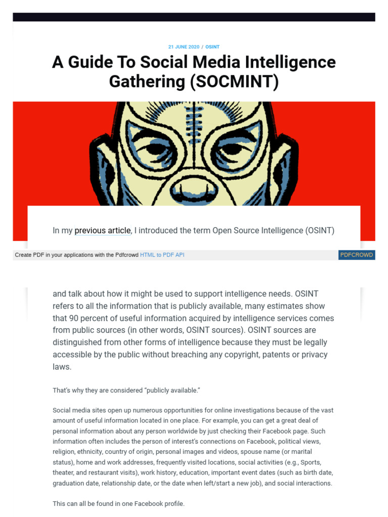 A Guide To Social Media Intelligence | PDF | Popular Culture & Media ...