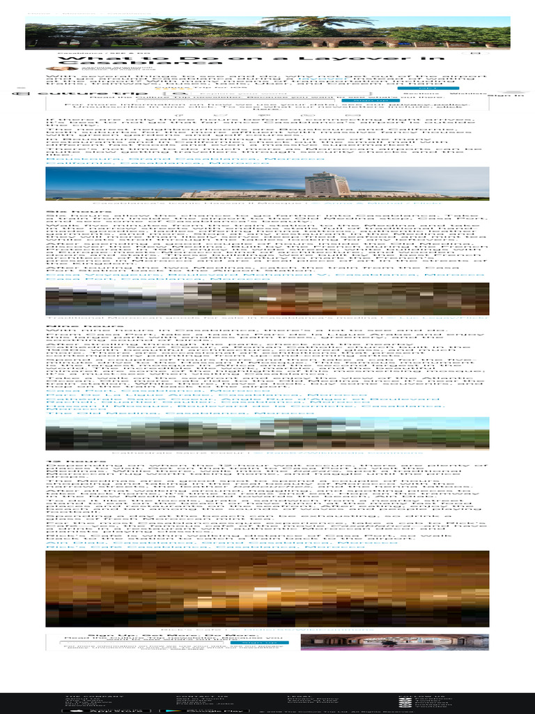 What To Do On Layover in Casabalance | PDF | Casablanca | Morocco