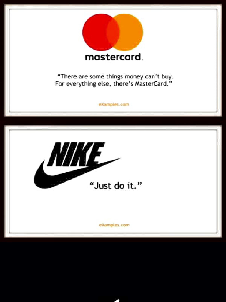 Brands With Their Tagline and Logo | PDF