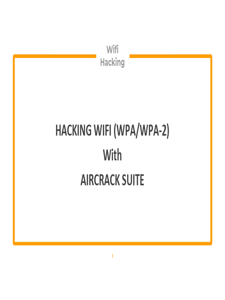 2.1 Hacking Wifi Networks With Aircrack Suite | PDF | Information And ...