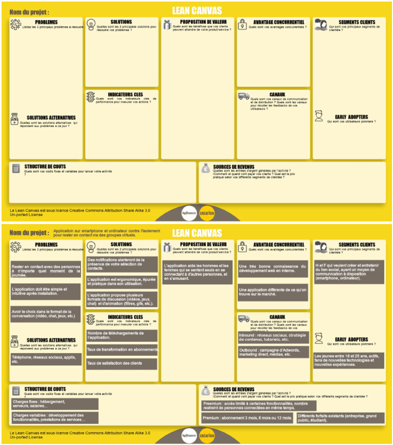 Bpifrance Creation - Lean Canvas | PDF