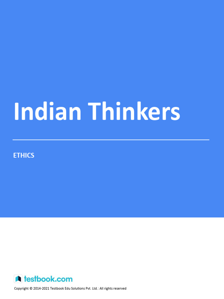 Indian Thinkers - Study Notes | PDF | Bhagavad Gita | Swami Vivekananda