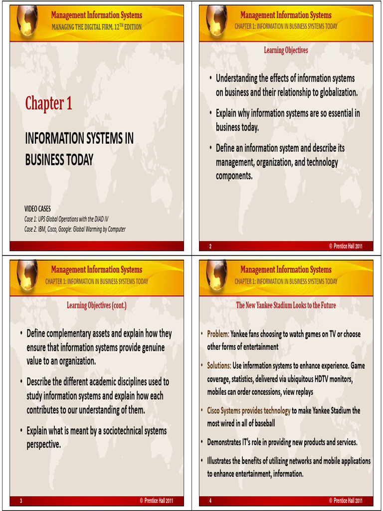 Chapter 1: Information Systems in Information Systems in Business Today | PDF | Information ...