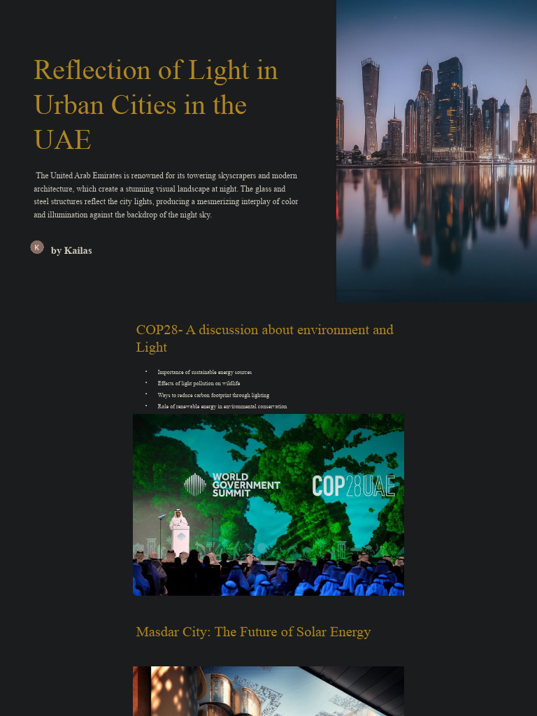 Reflection of Light in Urban Cities in The UAE | PDF | United Arab ...