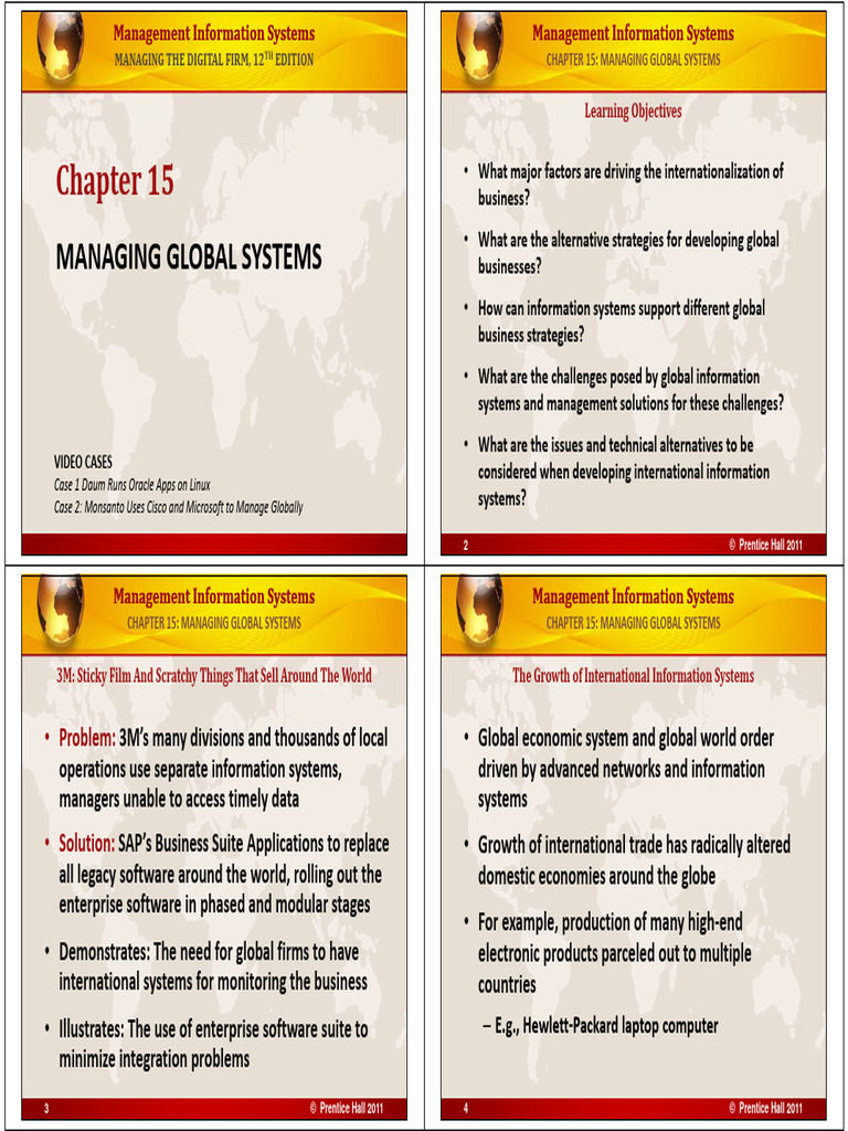 Chapter 15 Chapter 15: Managing Global Systems Managing Global Systems ...