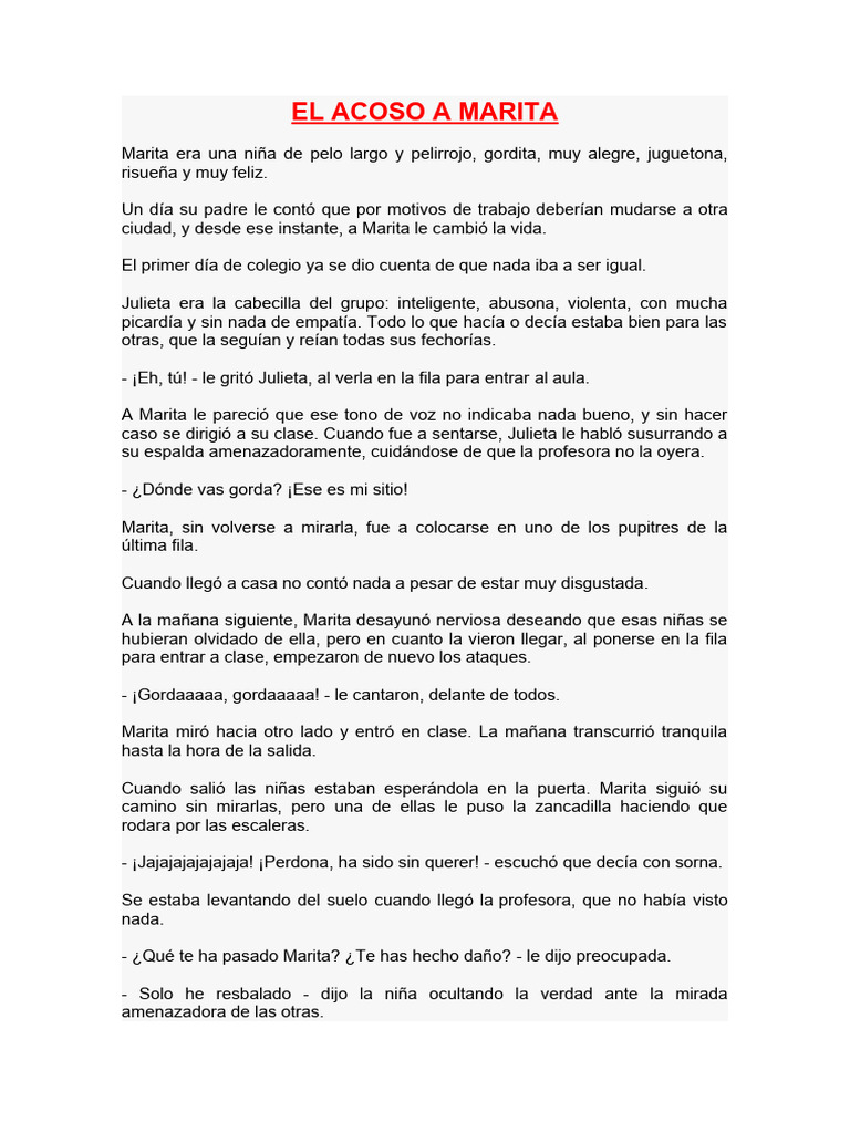 El Acoso A Marita | PDF