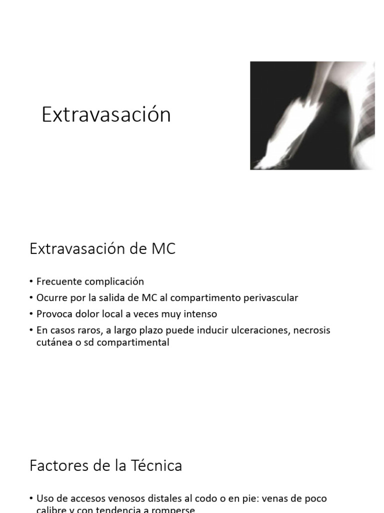 Extravasacion | PDF | Terapia intravenosa | Medicina CLINICA