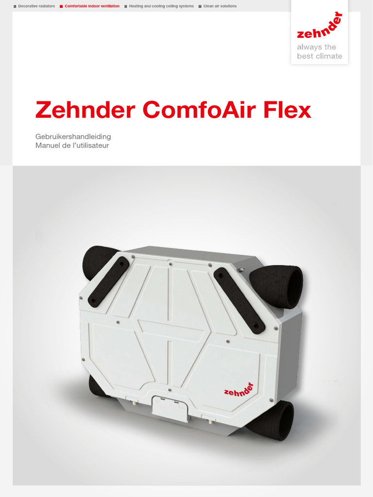 Zehnder CSY ComfoAir-Flex INM-User BE-nl | PDF
