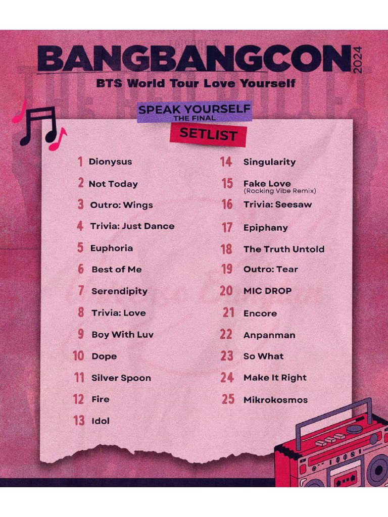 Bangbangcon 2024 Setlist | PDF