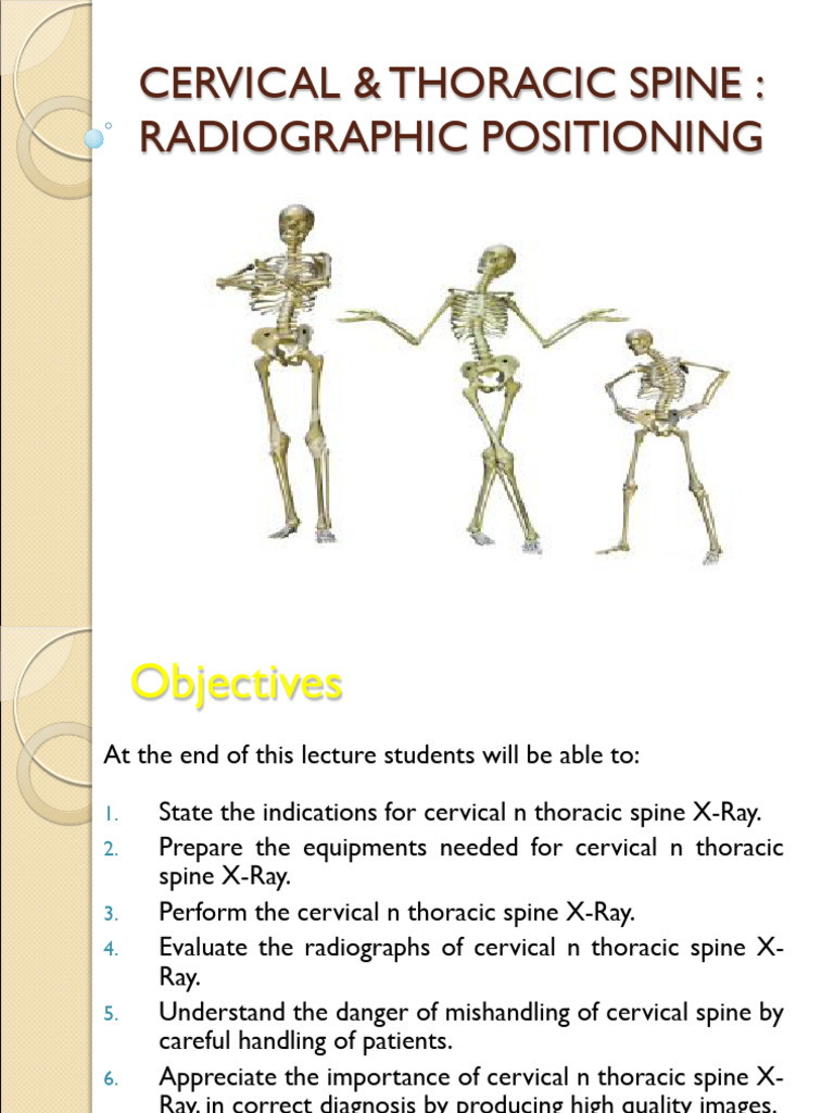 Cervical and Thoracic Spine Radiographic Positioning | PDF | Vertebral ...