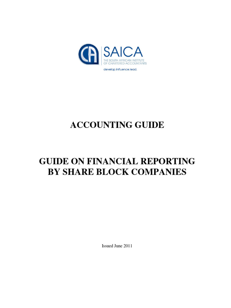 Guide on Financial Reporting by Share Block Companies | Download Free ...