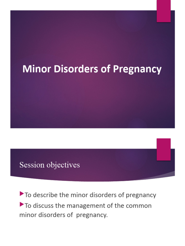 Minor Disorders of Pregnancy | PDF | Vein | Heartburn