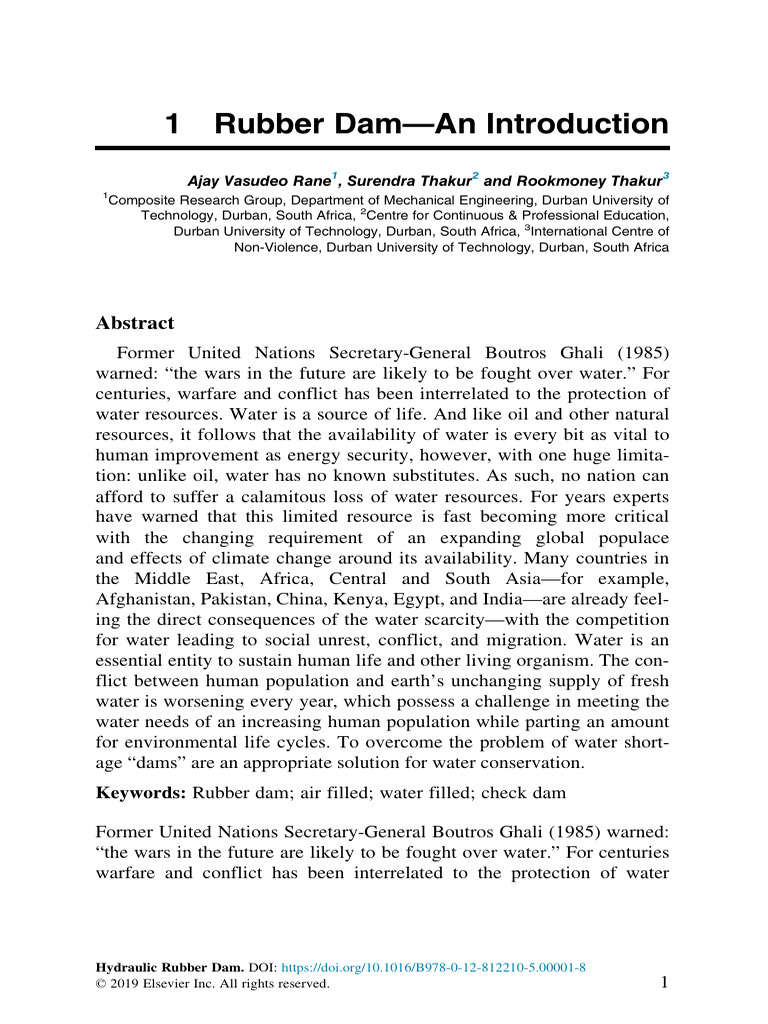 1 Rubber Dam - An Introduction: Ajay Vasudeo Rane, Surendra Thakur and ...