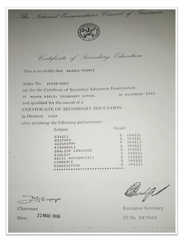 Cheti CH Form IV | PDF
