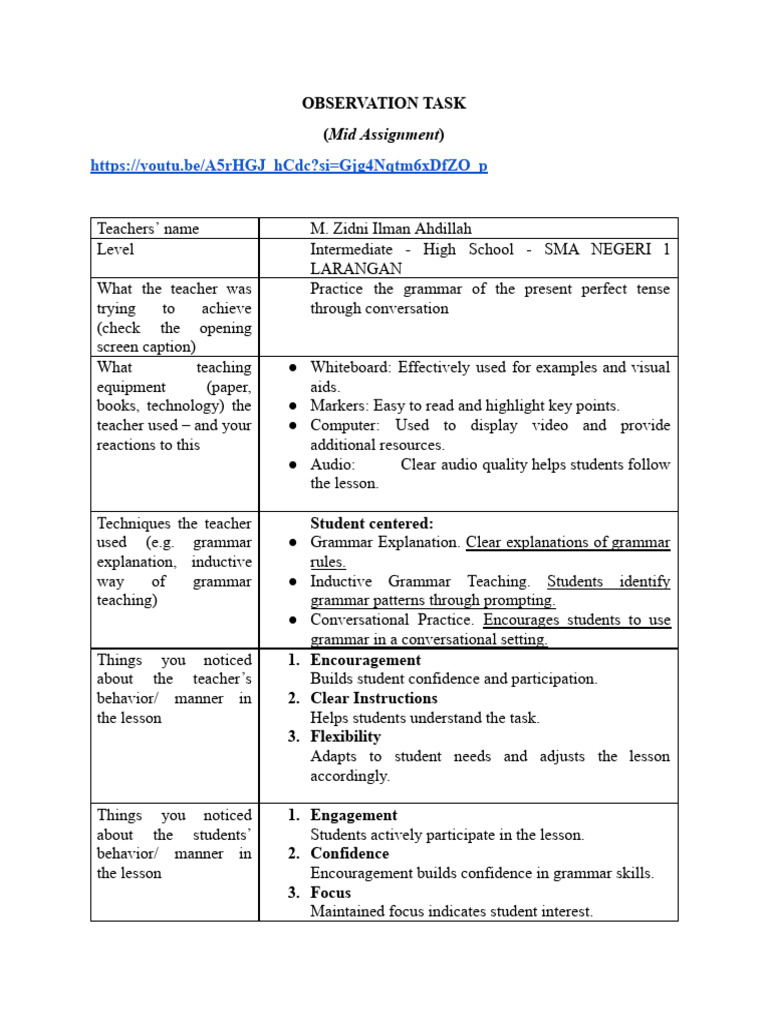 Mid Assignment | Download Free PDF | Teachers | Behavioural Sciences