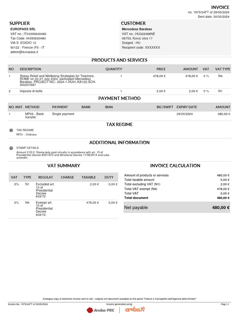 1975 24FT | Download Free PDF | Invoice | Value Added Tax
