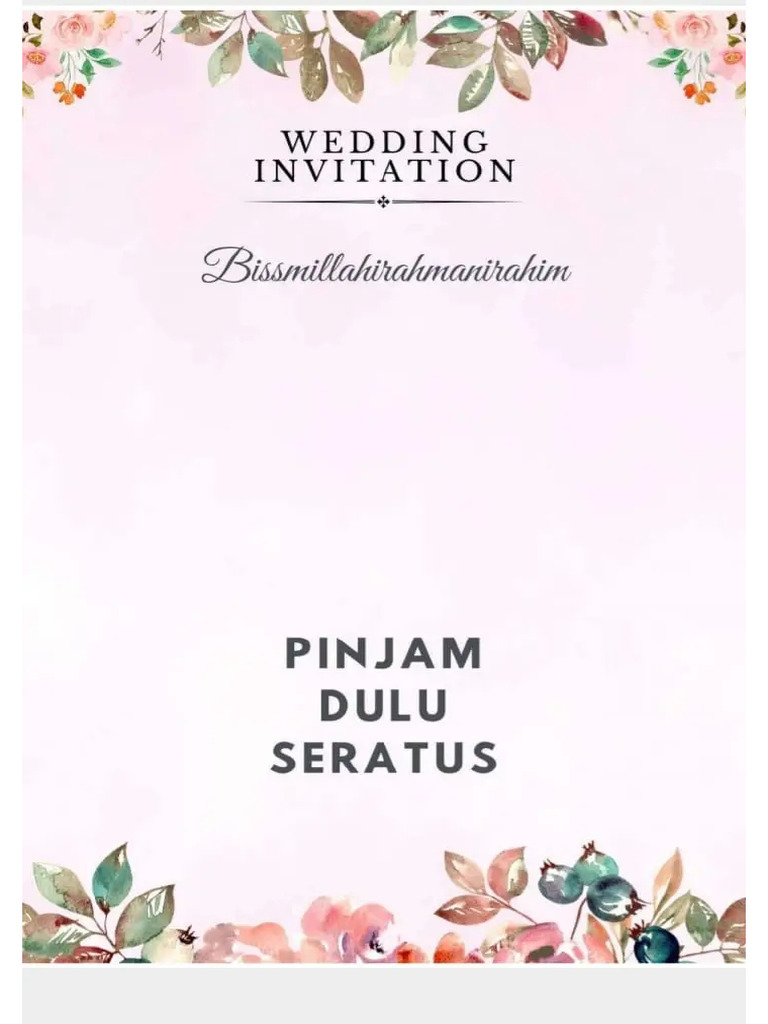 Undangan Lamaran 18 November 2023 | PDF