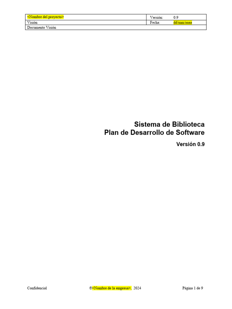 Plantilla de Plan de Desarrollo Software | Descargar gratis PDF | Scrum (desarrollo de software ...