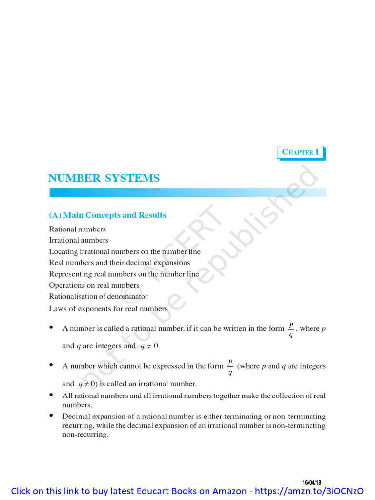 Class 11 Mathematics NCERT Exemplar Chapters-1 | PDF | Numbers ...
