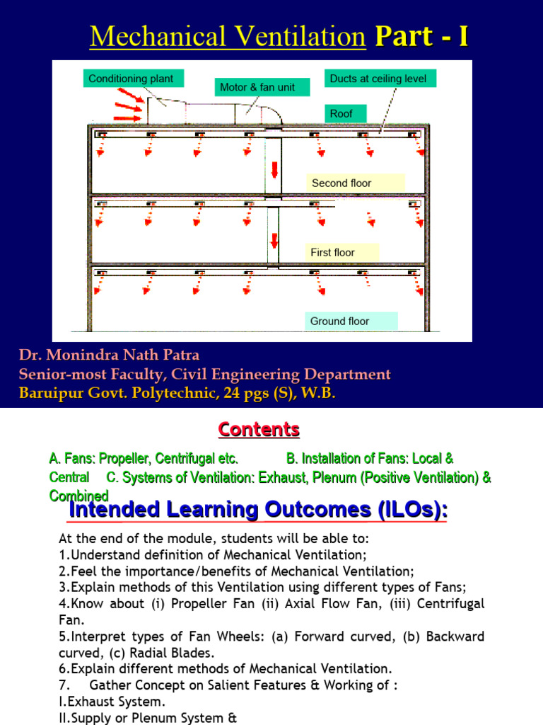 Mechanical Ventln Part I_Dr M N Patra | PDF | Ventilation (Architecture ...