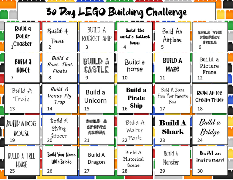 30 Lego Building Challenge 3 - Sold | PDF