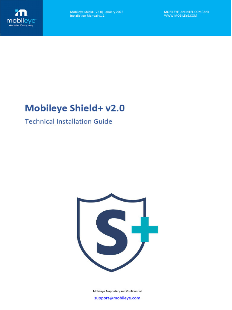 Mobileye Shild+ v2.0 - Technical Installation Guide - Rev - 1.1 | PDF ...