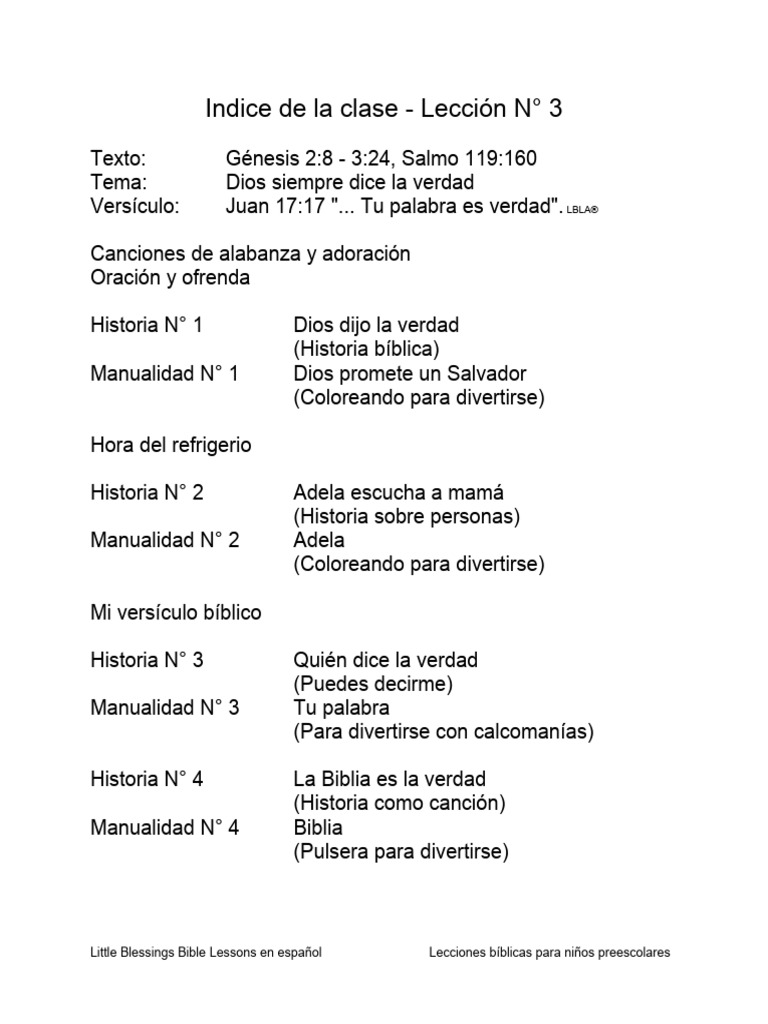 Lecciones de La Biblia | PDF | Víspera | Adán y Eva