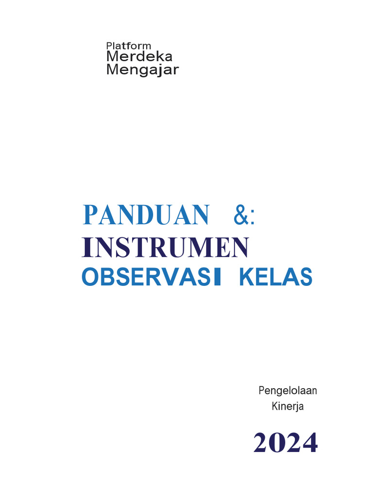 Instrumen Observasi Kelas | PDF