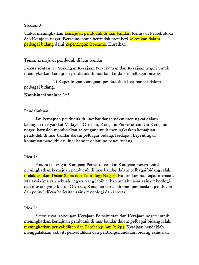 ESEI SOALAN 3 (HOTS) | PDF