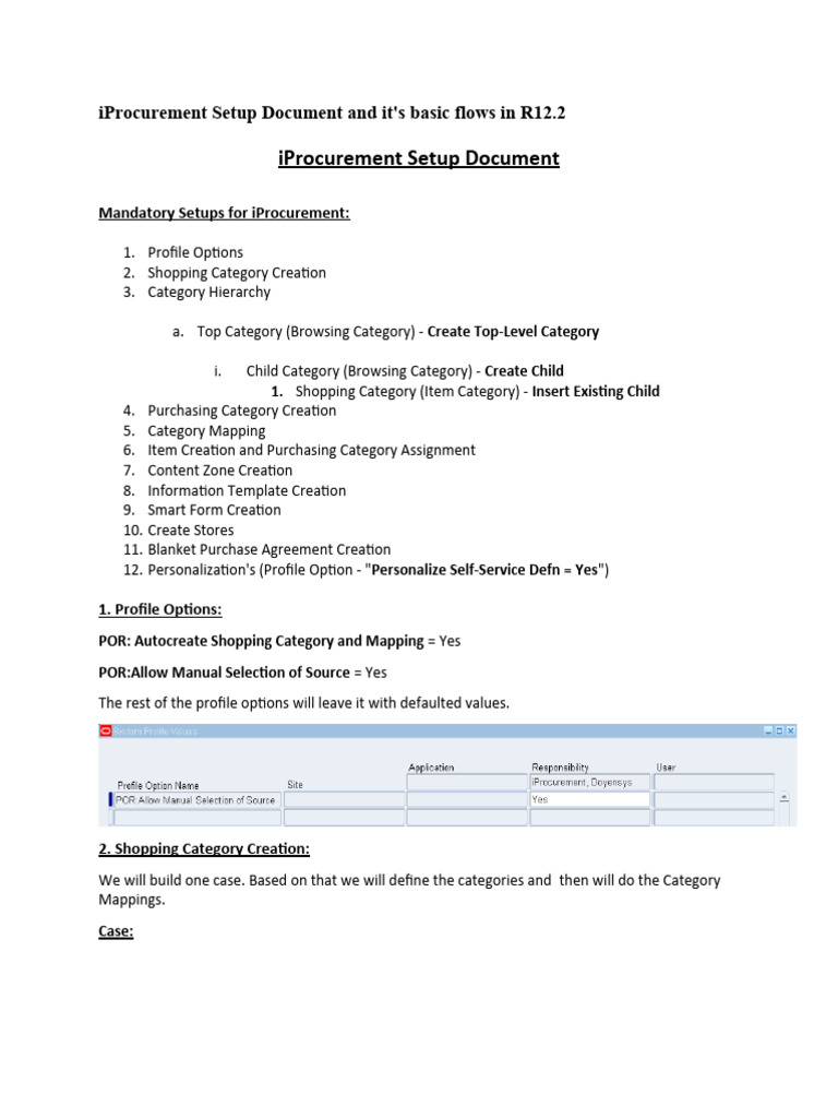Iprocurement Setup Document and It | PDF | Procurement | Commodity