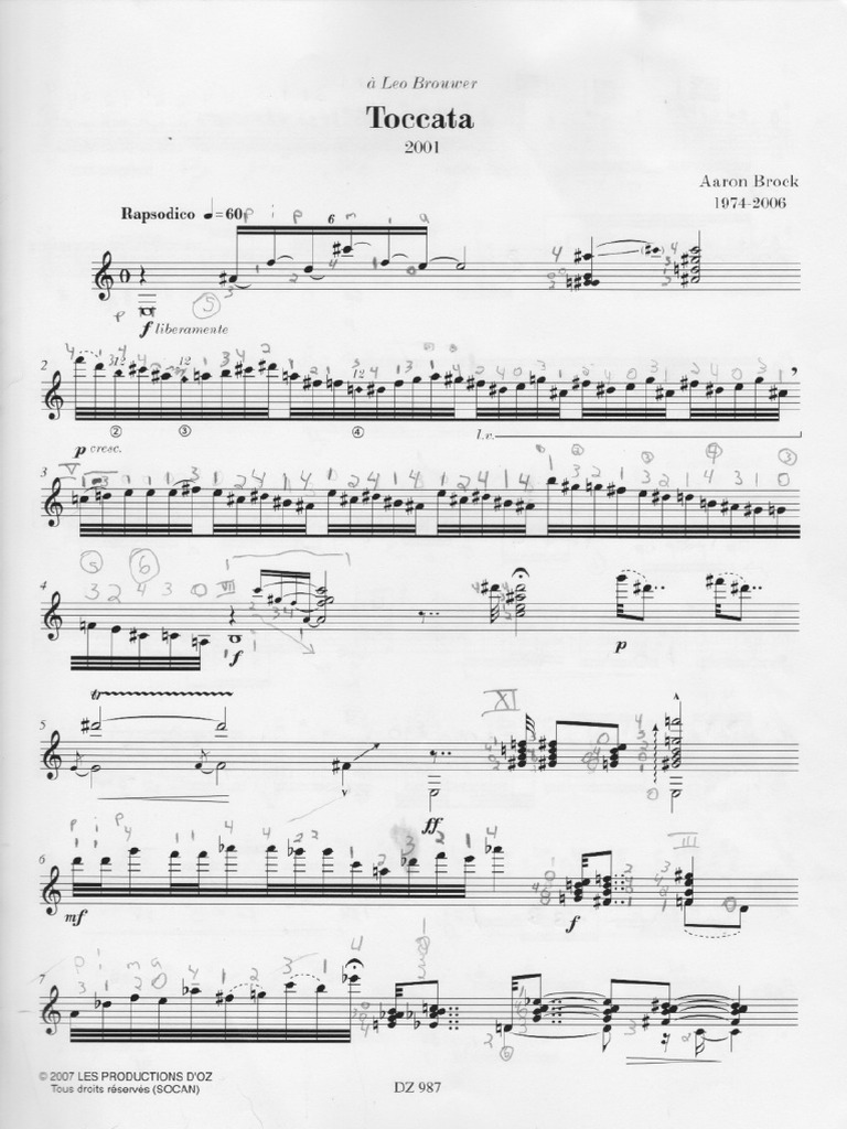 Aaron Brock Toccata | PDF