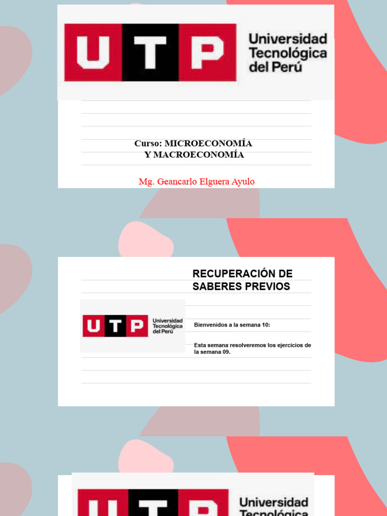 Curso: Microeconomía Y Macroeconomía: Mg. Geancarlo Elguera Ayulo | PDF ...