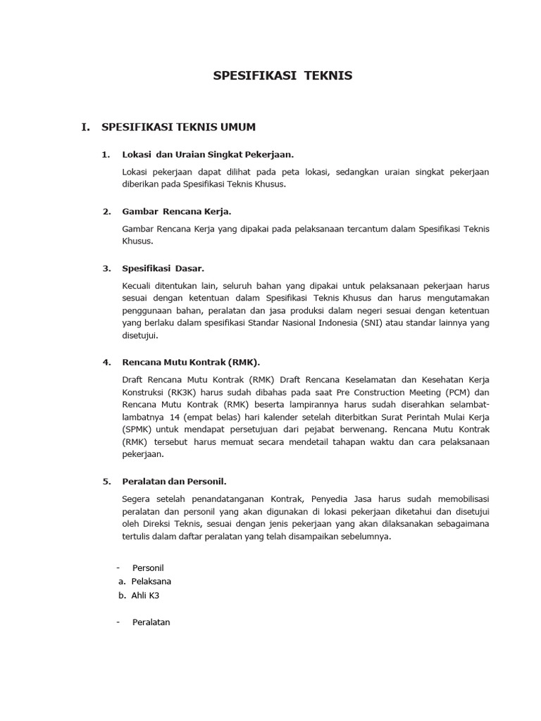 Spesifikasi Gambar Serdam Konstruksi | PDF | Teknologi & Rekayasa