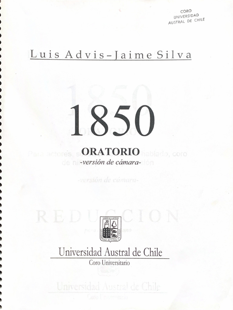 Partitura Oratorio 1850 | PDF