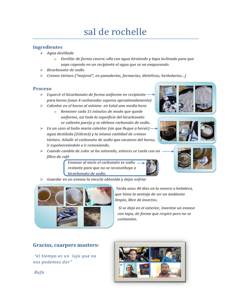 001 - RESUMEN - Como Hacer Sal de Rochelle (Edurne) | PDF | Cocina ...