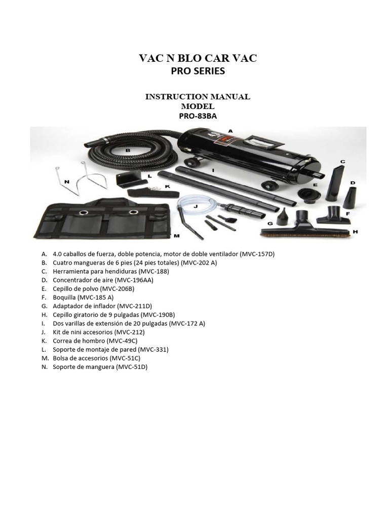 Vac N Blo Car Vac | PDF | Aspiradora