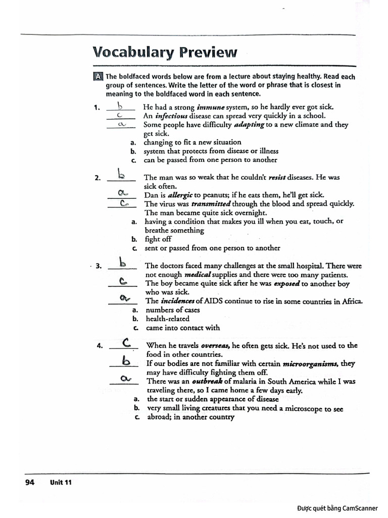 Week 13 Homework Unit 11 Staying Healthy | PDF