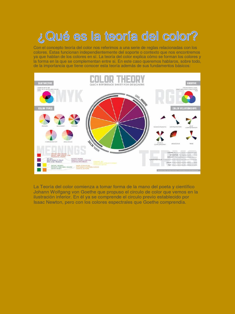 TEORIA DEL COLOR 3 SEC | PDF | Color | Amarillo