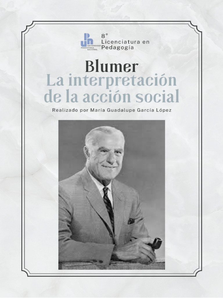 Herbert Blumer | PDF | Educación en artes liberales | Conceptos ...