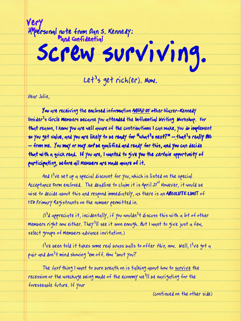 7-Figure Academy Lift Letter | PDF