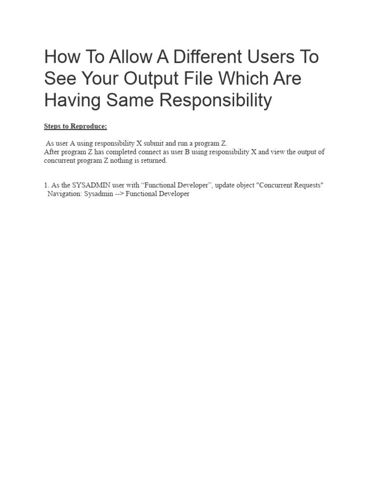 How To Allow A Different Users To See Your Output File Which Are Having ... How To Allow A Different Users To See Your Output File Which Are Having ...