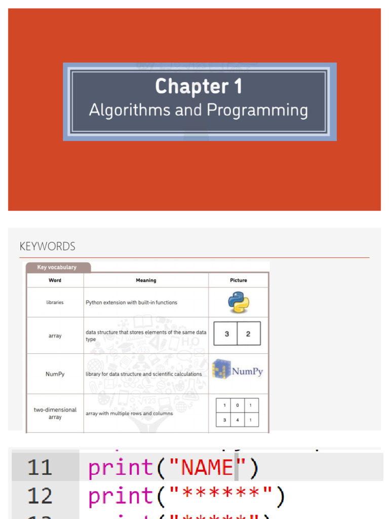 Grade 9, Week 1 - Numpy, 2D Arrays | Download Free PDF | Computing ... Grade 9, Week 1 - Numpy, 2D Arrays | Download Free PDF | Computing ...