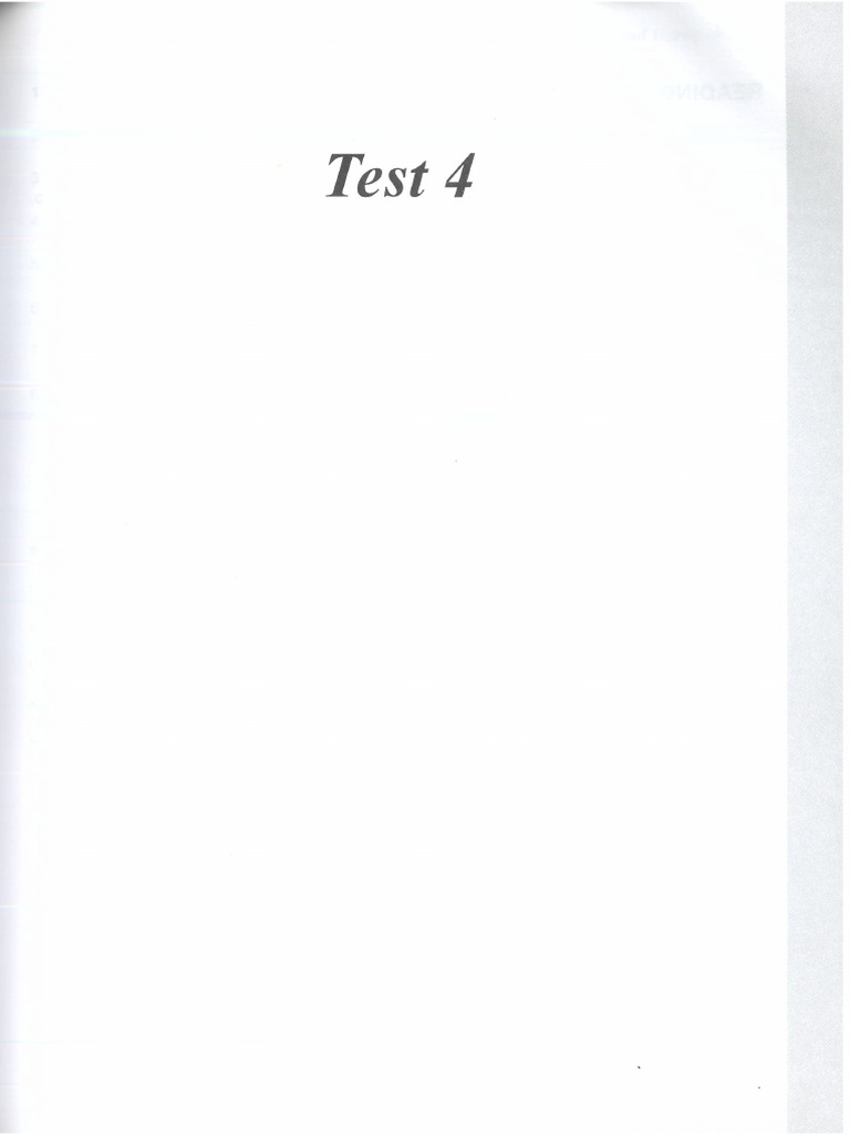 First For Schools 1 Test 4 | PDF