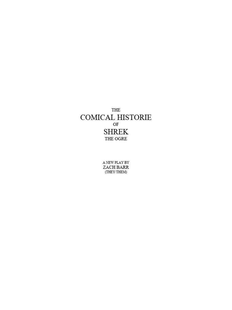 Cópia de Comical Historie of Shrek SCRIPT 1.0 | PDF
