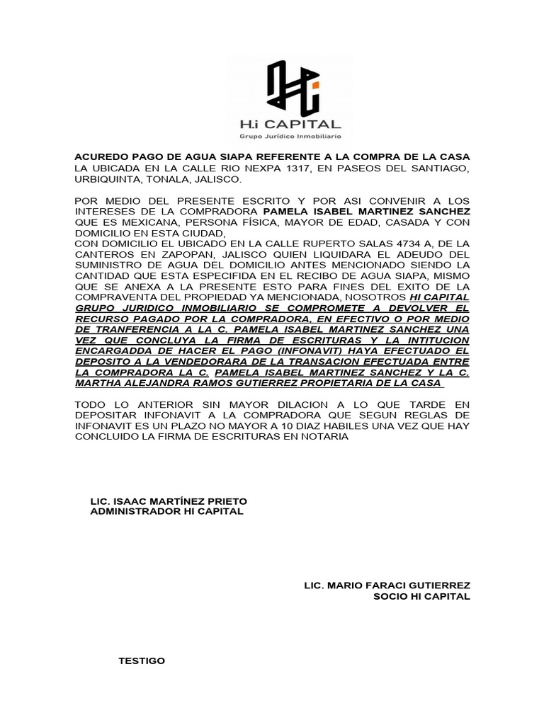 ACUERDO PAGO SIAPA DEF. | PDF