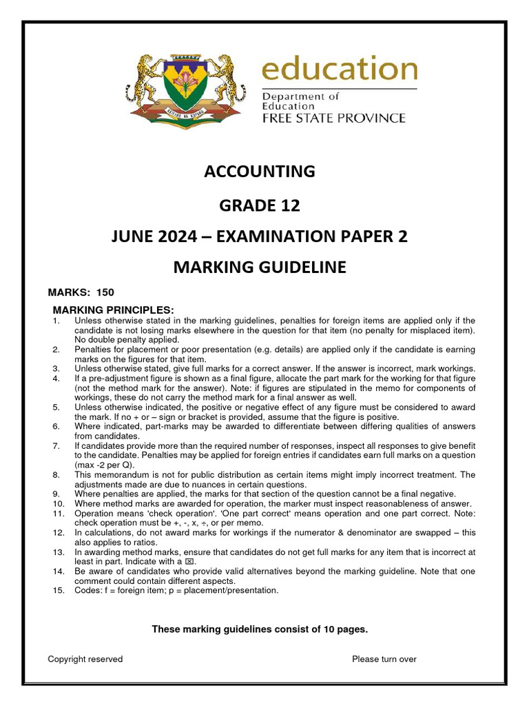 1 GR 12 Acc P2 June 2024 MG | PDF | Book Value | Cost