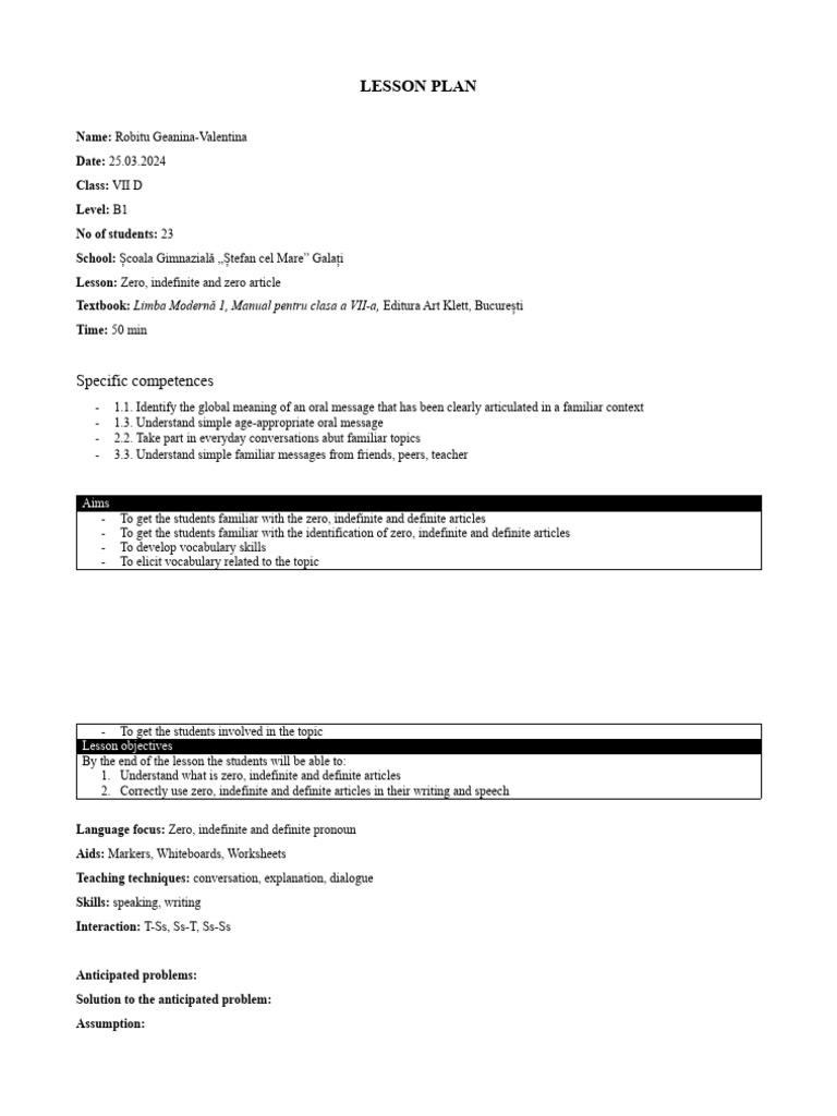 Lesson Plan 7th Grade | PDF | Lesson Plan | Cognitive Science Lesson Plan 7th Grade | PDF | Lesson Plan | Cognitive Science