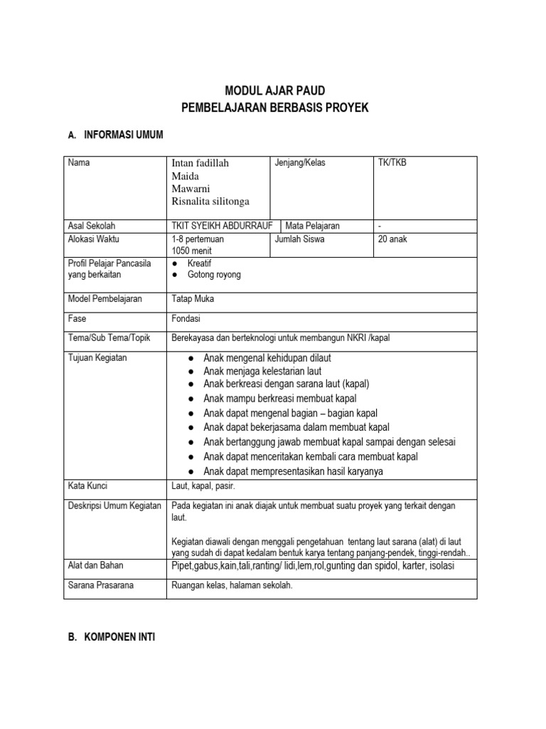 Modul Ajar KAPAL | PDF